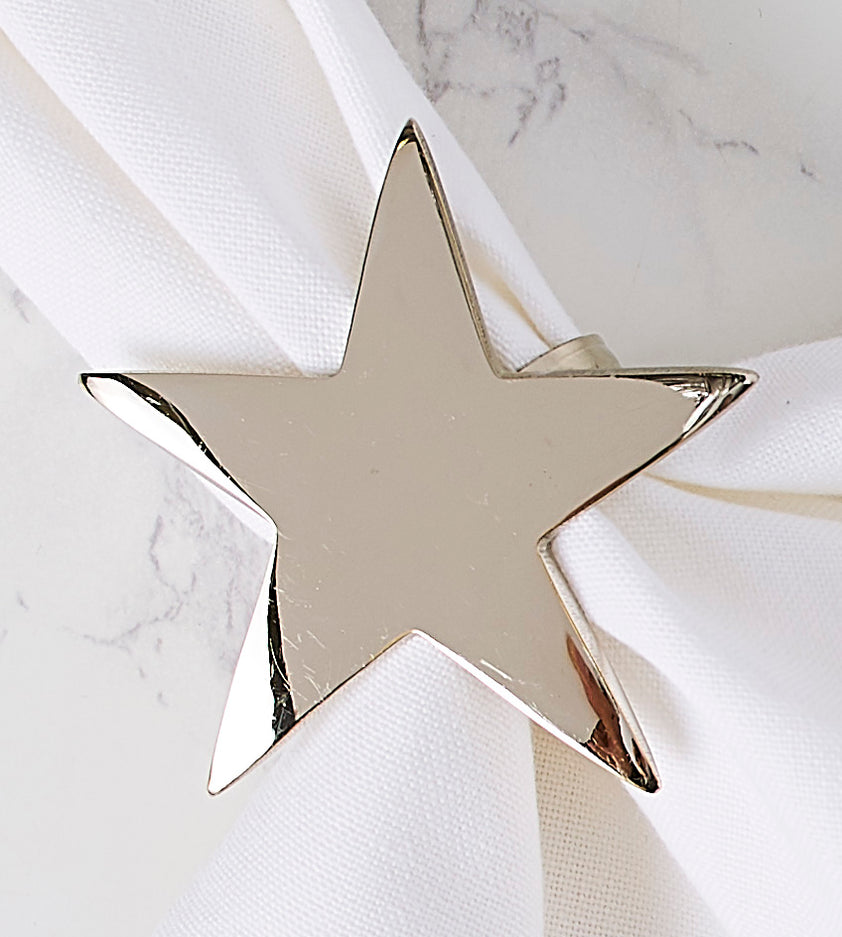 Wholesale 5 Point Silver Star Napkin Ring – Design Imports