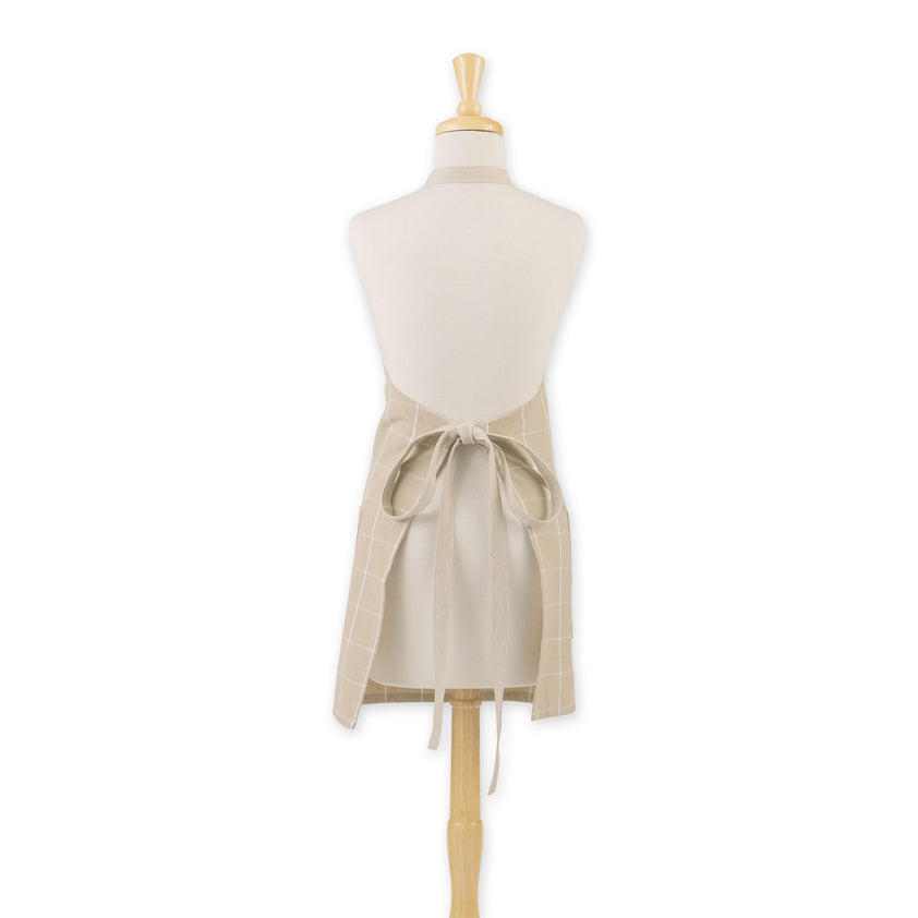 Wholesale Feather Gray Windowpane Apron – Design Imports