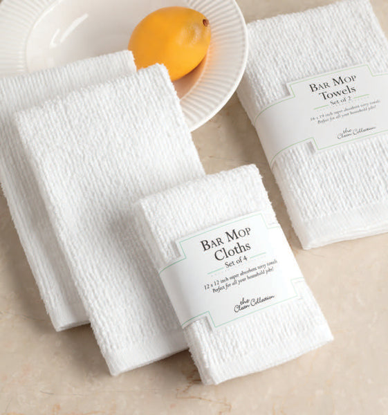 Wholesale White Terry Bar Mop Dishtowels - Set of 2 – Design Imports