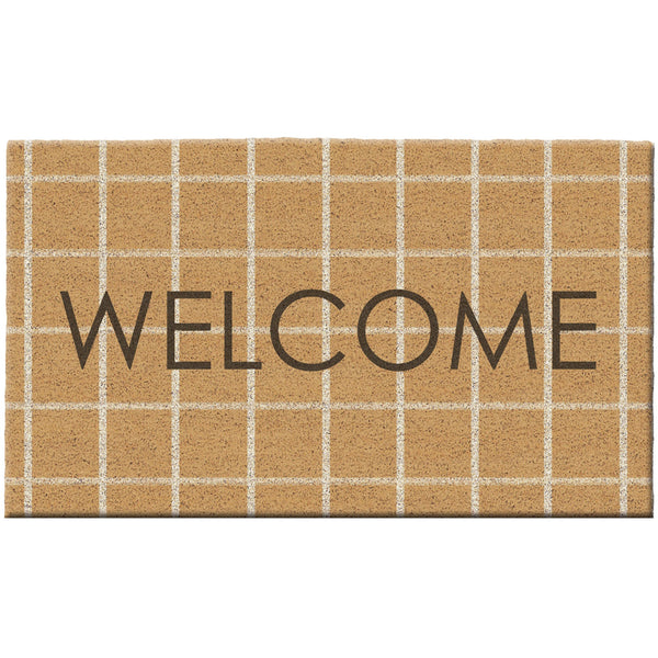 Wholesale Welcome Windowpane Doormat – Design Imports